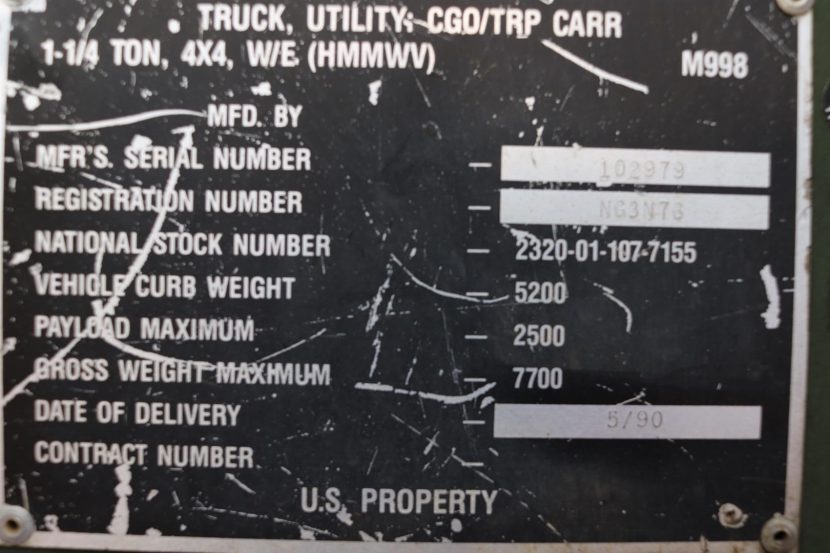 1990 Am General Humvee (M998) – TEXAS TRUCKS & CLASSICS