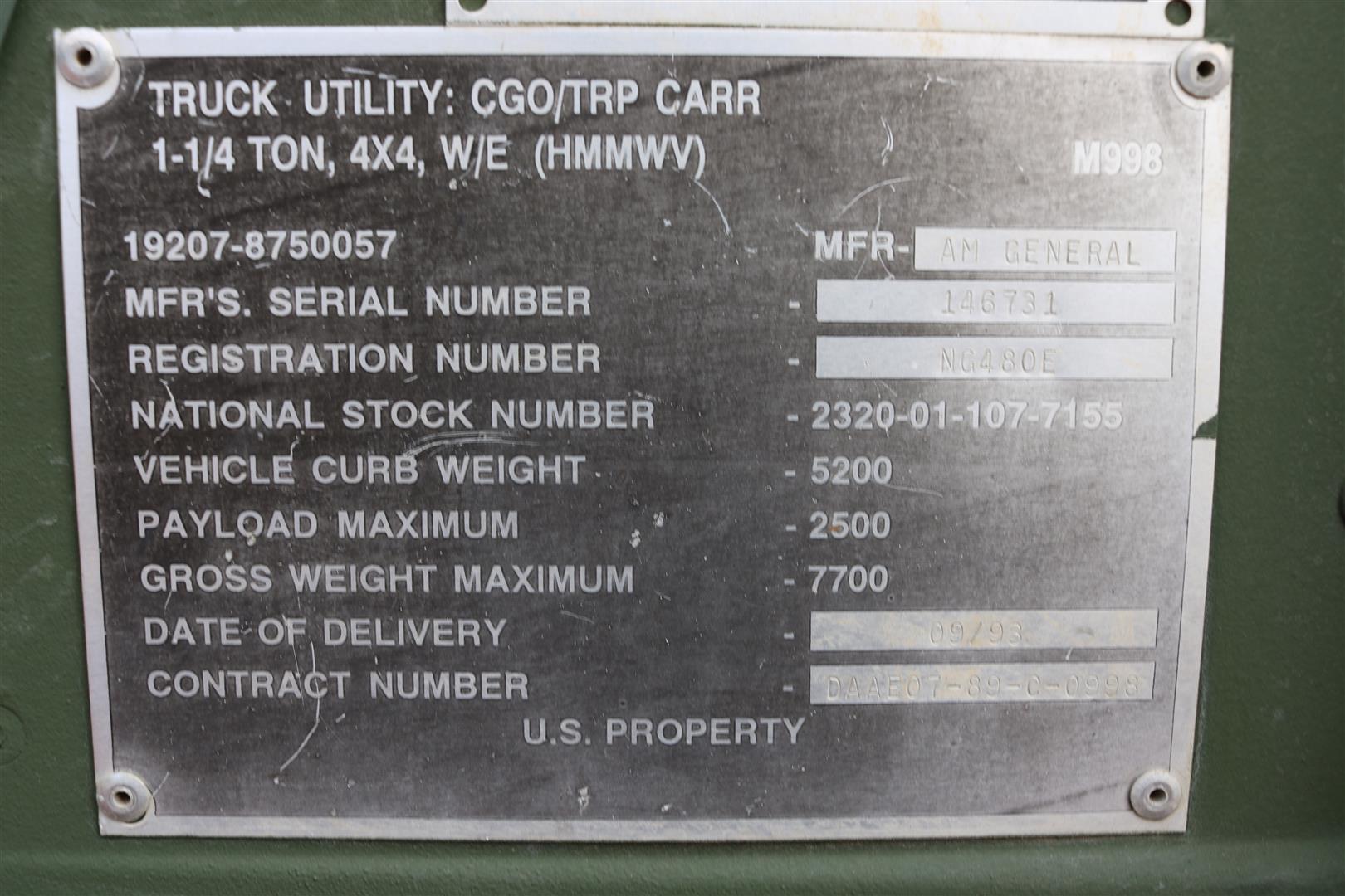 1993 AM General Humvee (M998) – TEXAS TRUCKS & CLASSICS